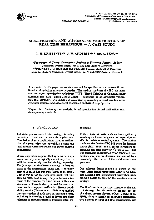 Pdf Specification And Automated Verification Of Real Time Behaviour