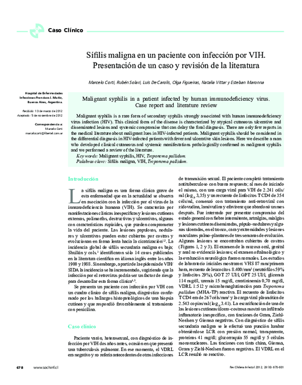(PDF) [Malignant syphilis in a patient infected by human ...