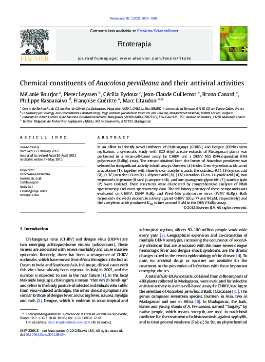 (PDF) Chemical constituents of Anacolosa pervilleana and their ...