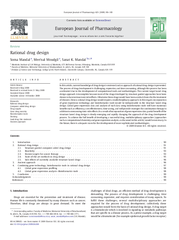 (PDF) Rational drug design