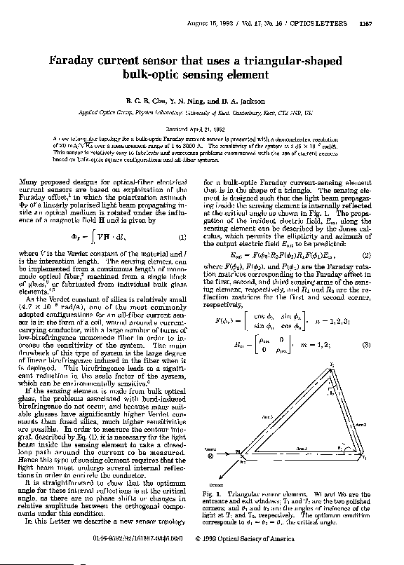 (PDF) Faraday current sensor that uses a triangular-shaped bulk-optic ...
