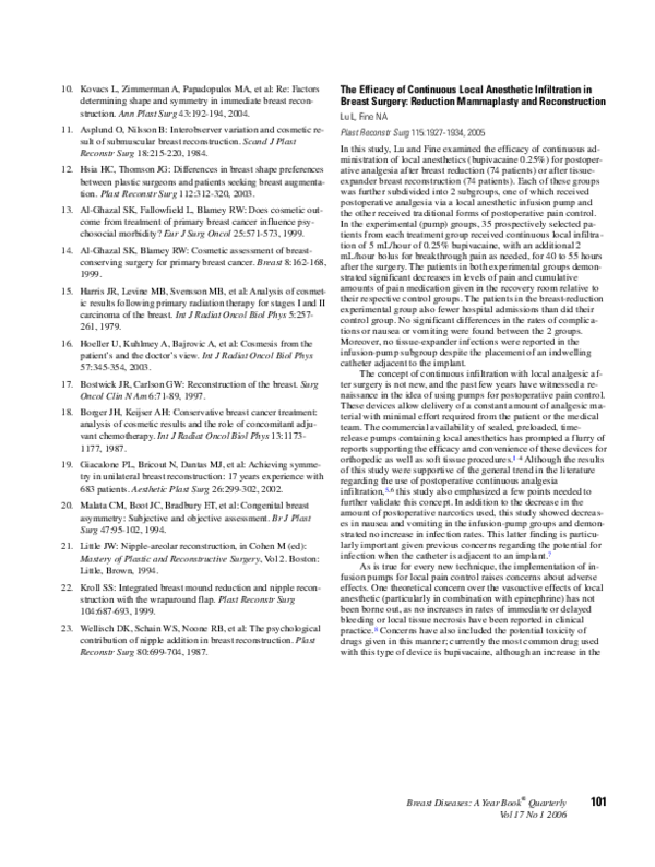 (PDF) The Efficacy of Continuous Local Anesthetic Infiltration in ...
