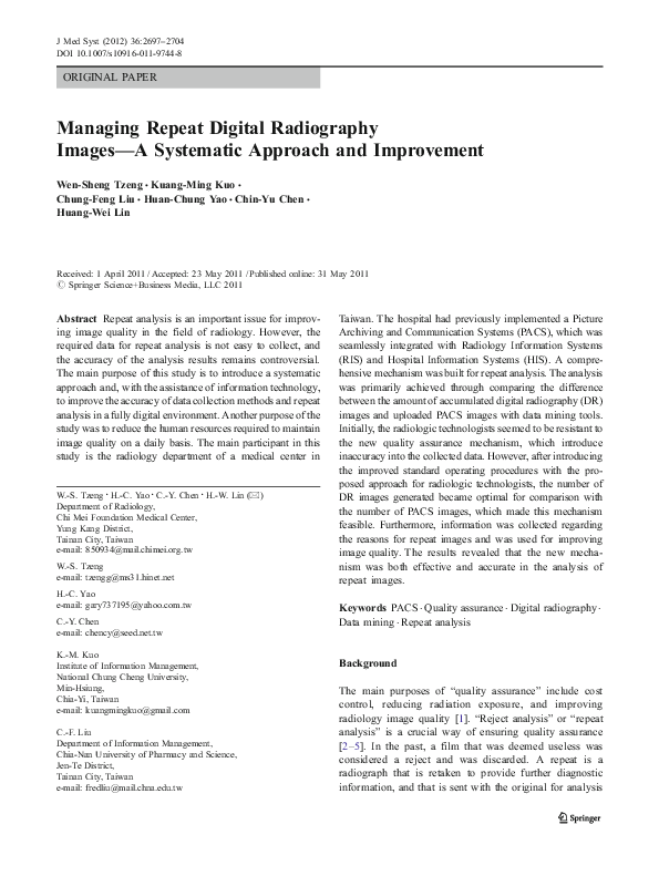 (PDF) Managing Repeat Digital Radiography Images A Systematic Approach ...