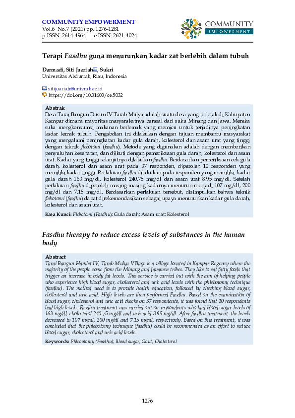 (PDF) Fasdhu therapy to reduce excess levels of substances in the human ...