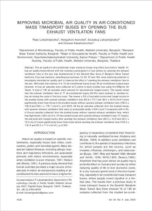 (PDF) Improving Microbial Air Quality in Air-Conditioned Mass Transport ...