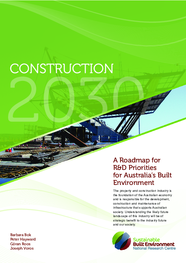 (PDF) CONSTRUCTION 2030: A Roadmap of R&D Priorities for Australia's ...