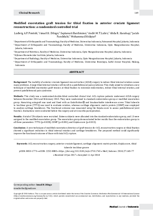 (PDF) Modified exorotation graft tension for tibial fixation in ...