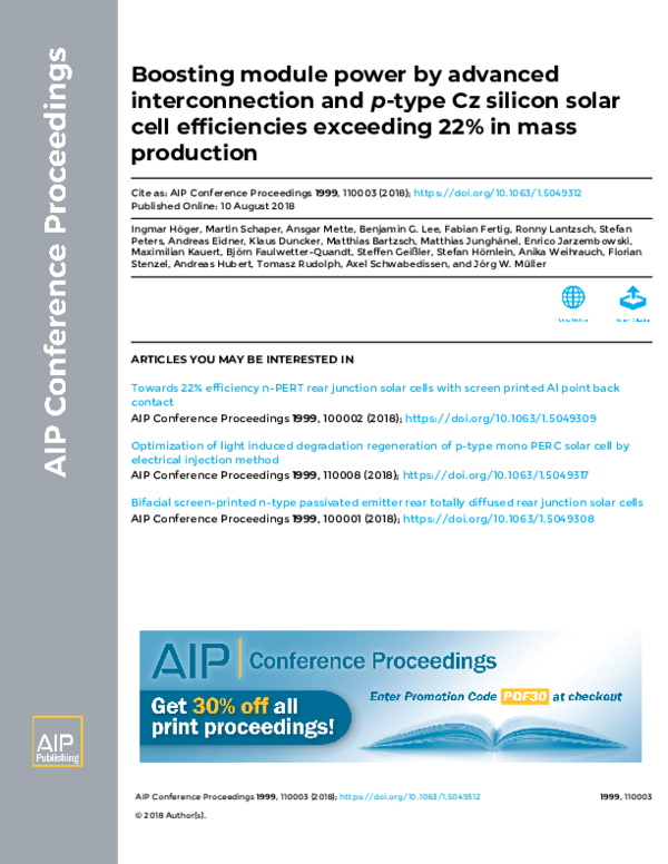 (PDF) Boosting module power by advanced interconnection and p-type Cz ...