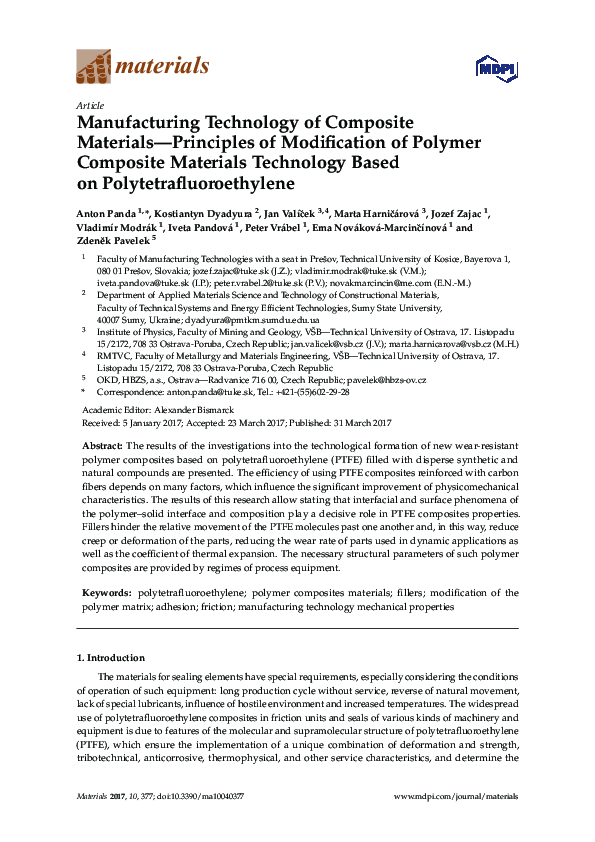 (PDF) Manufacturing Technology of Composite Materials—Principles of ...