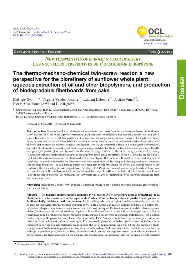 (PDF) The thermo-mechano-chemical twin-screw reactor, a new perspective ...