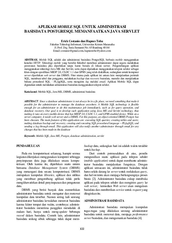(PDF) Aplikasi Mobile SQL Untuk Administrasi Basisdata Postgresql ...