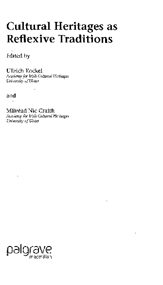 (PDF) Cultural heritages as reflexive traditions