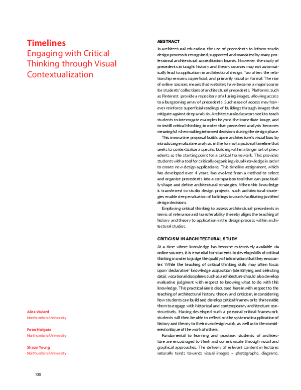 (PDF) Timelines: Engaging with Critical Thinking through Visual ...