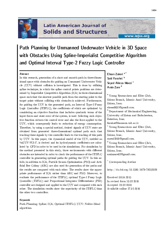(PDF) Path Planning for Unmanned Underwater Vehicle in 3D Space with Obstacles Using Spline ...