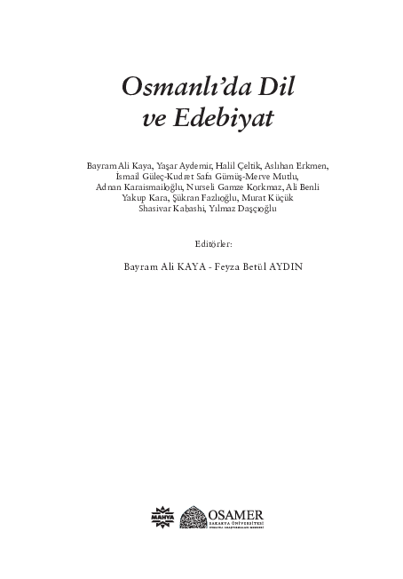 (PDF) The Tazkira Literature in the Ottomans and the Unique Illustrated ...