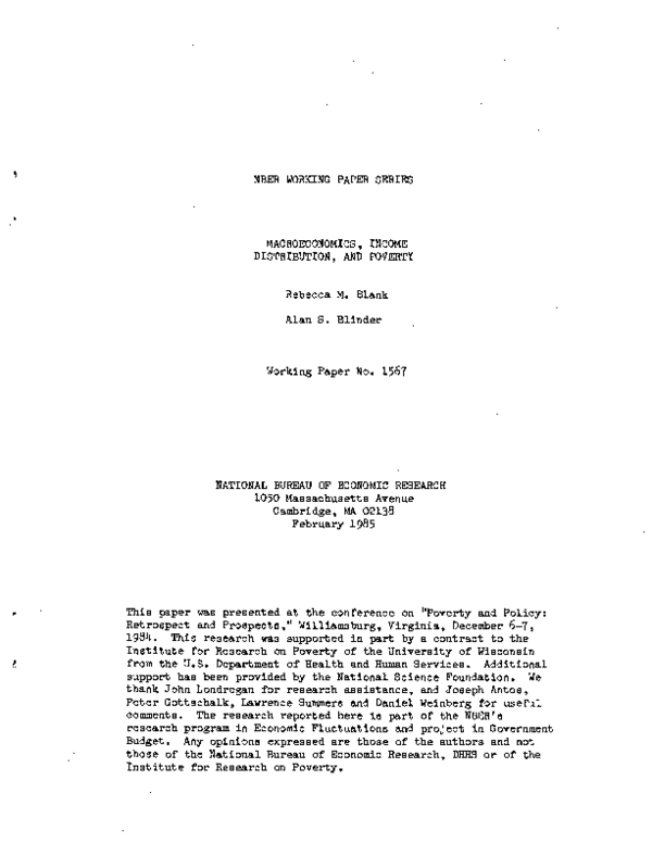 (PDF) Macroeconomics, Income Distribution, and Poverty