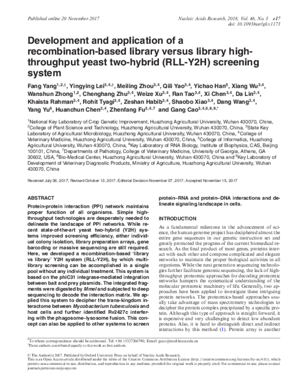 (PDF) Development and application of a recombination-based library ...