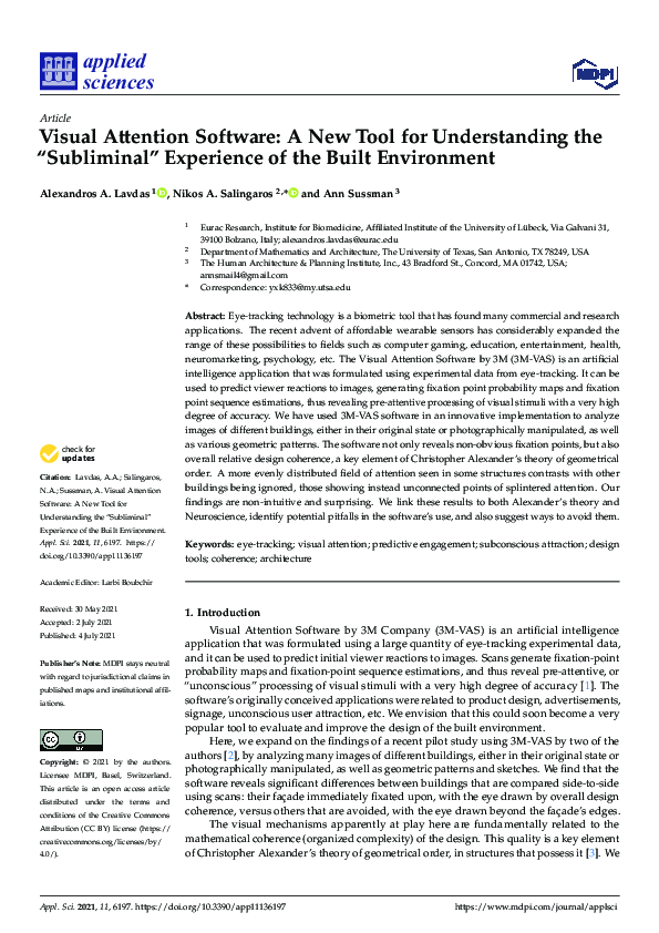 (PDF) Visual Attention Software: A New Tool for Understanding the “Subliminal” Experience of the ...