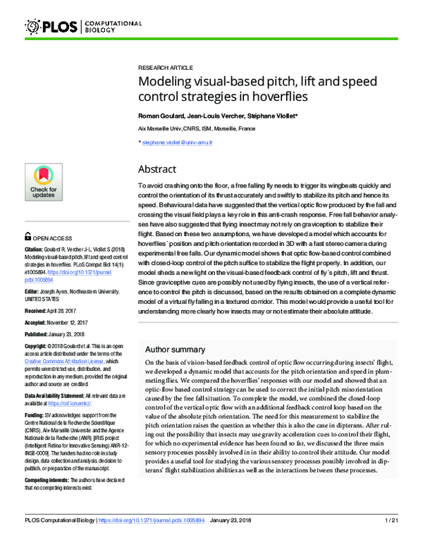 (PDF) Modeling visual-based pitch, lift and speed control strategies in ...