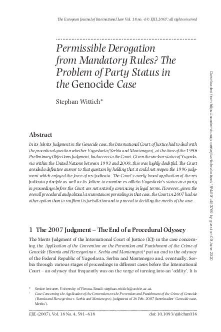 (PDF) Permissible Derogation from Mandatory Rules? The Problem of Party ...