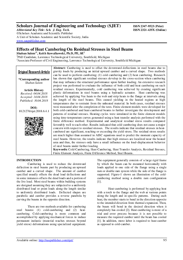 (PDF) Scholars Journal of Engineering and Technology (SJET)
