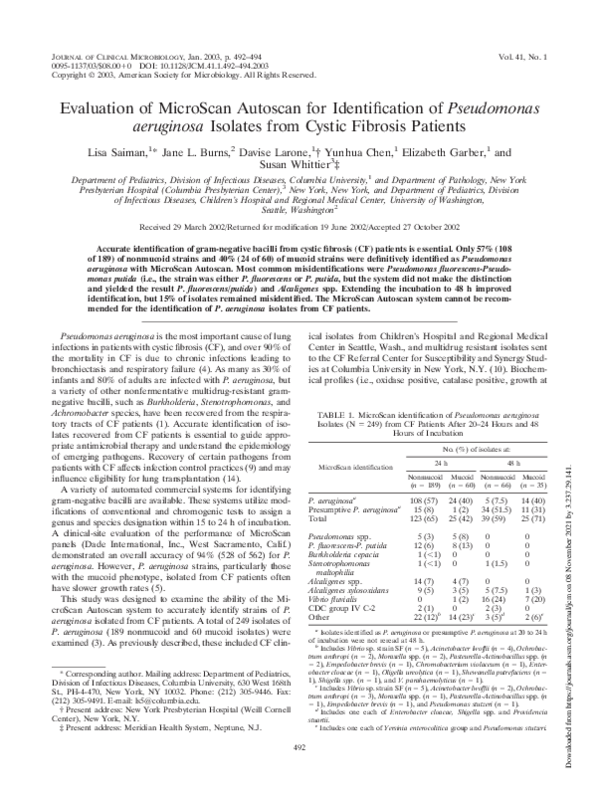(PDF) Evaluation of MicroScan Autoscan for Identification of ...