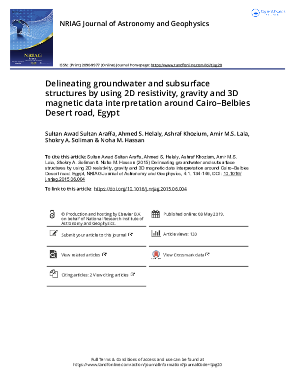 Pdf Delineating Groundwater And Subsurface Structures By Using 2d