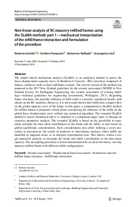 (PDF) Non-linear analysis of RC masonry-infilled frames using the SLaMA ...