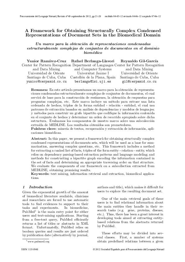 (PDF) A Framework for Obtaining Structurally Complex Condensed ...