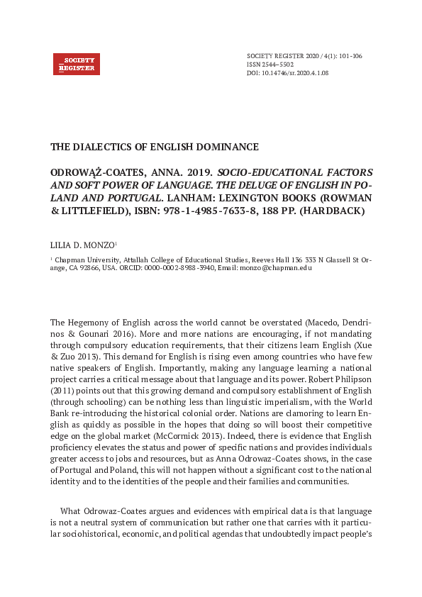 (PDF) The Dialectics of English Dominance