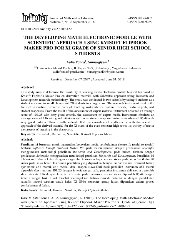 (PDF) The Developing Math Electronic Module with Scientific Approach Using Kvisoft Flipbook ...