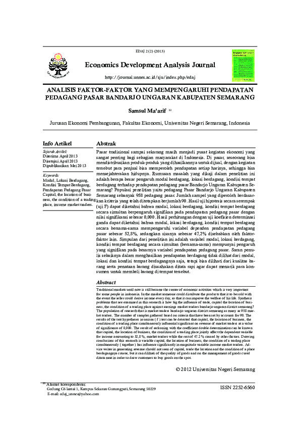 (PDF) Analisis Faktor-Faktor Yang Mempengaruhi Pendapatan Usahatani Kentang Pada Lahan Marginal ...