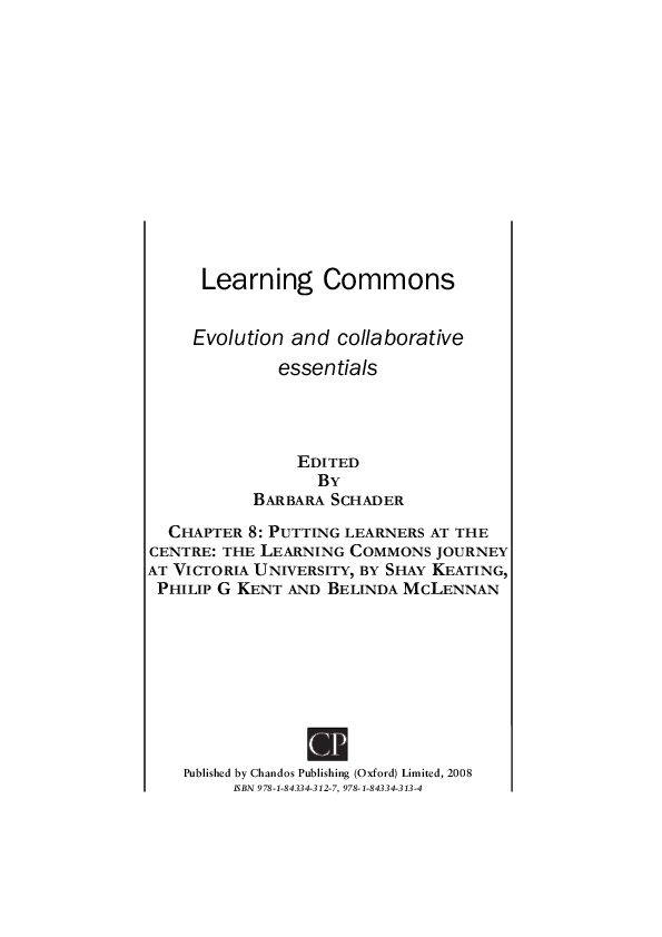 (PDF) Putting learners at the centre: the Learning Commons journey at ...