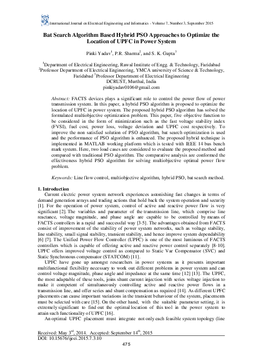 (PDF) Bat Search Algorithm Based Hybrid PSO Approaches to Optimize the ...