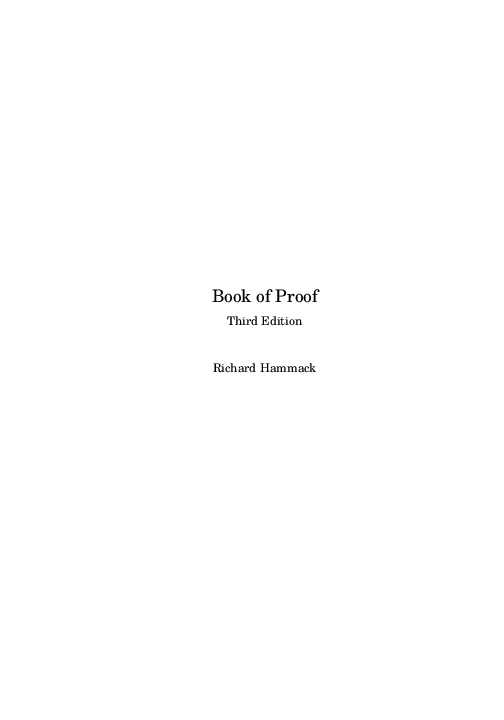 (PDF) Book of proof Hammack