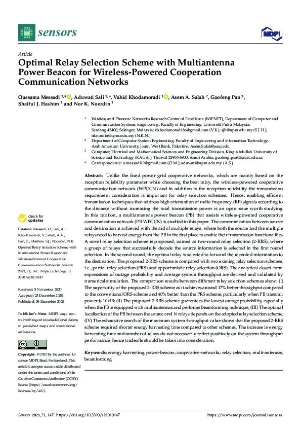 (PDF) Efficient Relay Selection in WPCCN Systems