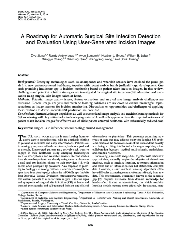 (PDF) A Roadmap for Automatic Surgical Site Infection Detection and ...