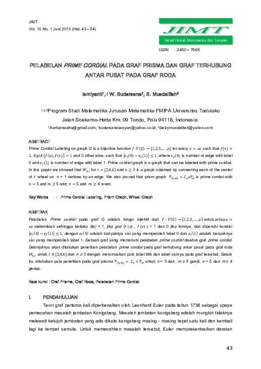 (PDF) Pelabelan Prime Cordial Pada Graf Prisma Dan Graf Terhubung Antar ...