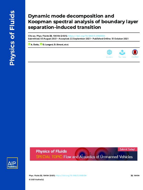 Pdf Dynamic Mode Decomposition And Koopman Spectral Analysis Of