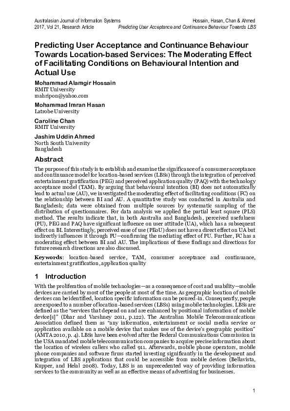 (PDF) Predicting User Acceptance and Continuance Behaviour Towards Location-based Services: The ...