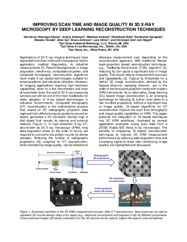 (PDF) Improving scan time and image quality in 3D X-ray microscopy by ...