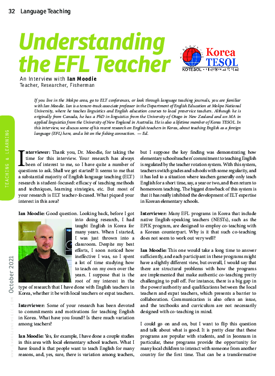 (PDF) Understanding the EFL Teacher