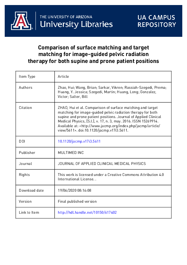 (PDF) Comparison of surface matching and target matching for image ...