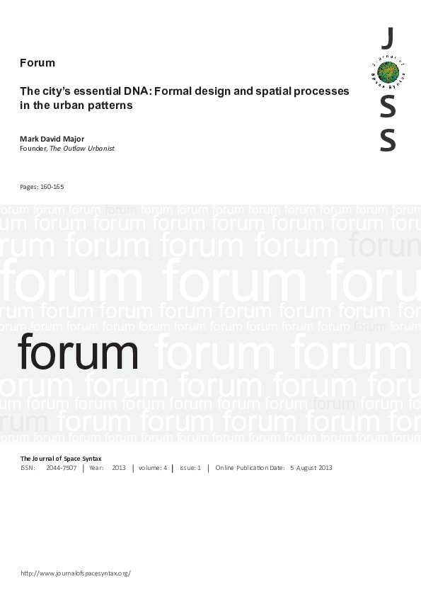 (PDF) The city’s essential DNA: Formal design and spatial processes in ...