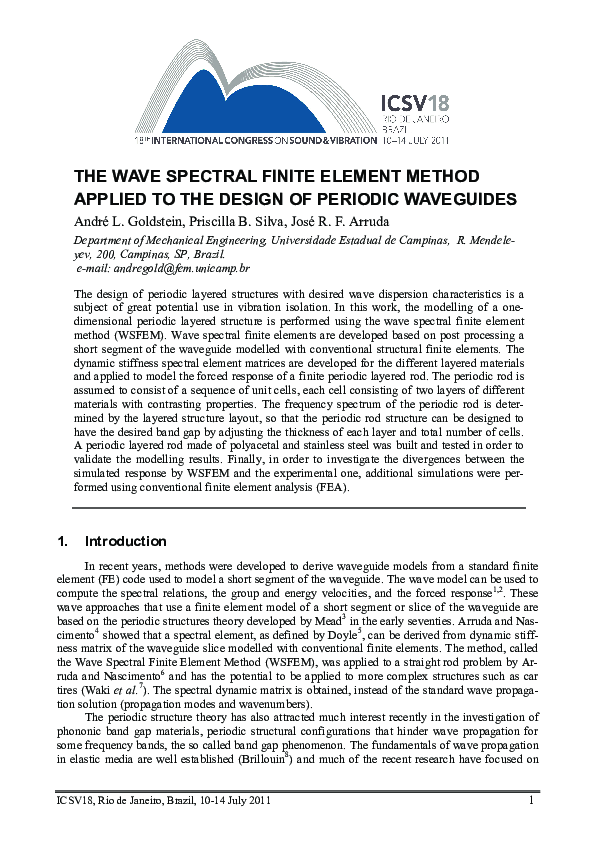 (PDF) The wave spectral finite element method applied to the design of ...