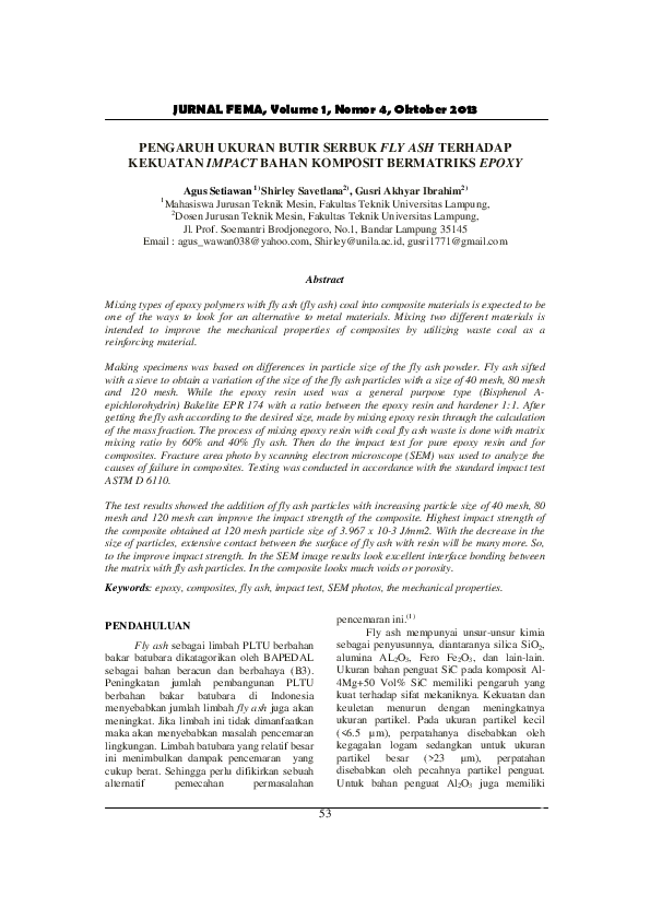 (PDF) Pengaruh Ukuran Butir Serbuk Fly Ash Terhadap Kekuatan Impact ...