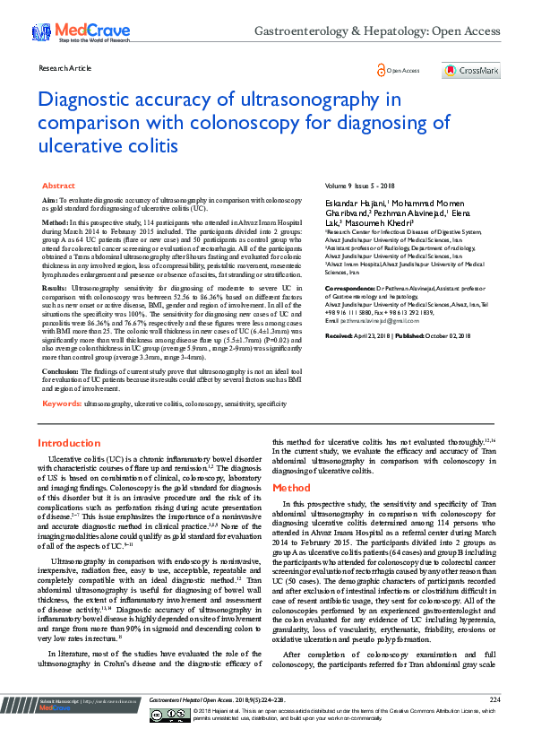 (PDF) Diagnostic accuracy of ultrasonography in comparison with ...