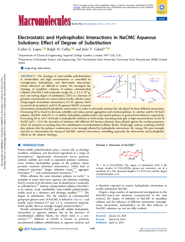 (PDF) Electrostatic and hydrophobic interactions involved in CNT ...