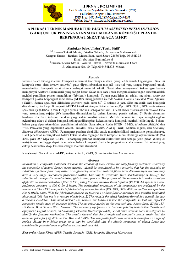 (PDF) Aplikasi teknik manufaktur vacuum assested resin infusion (vari ...
