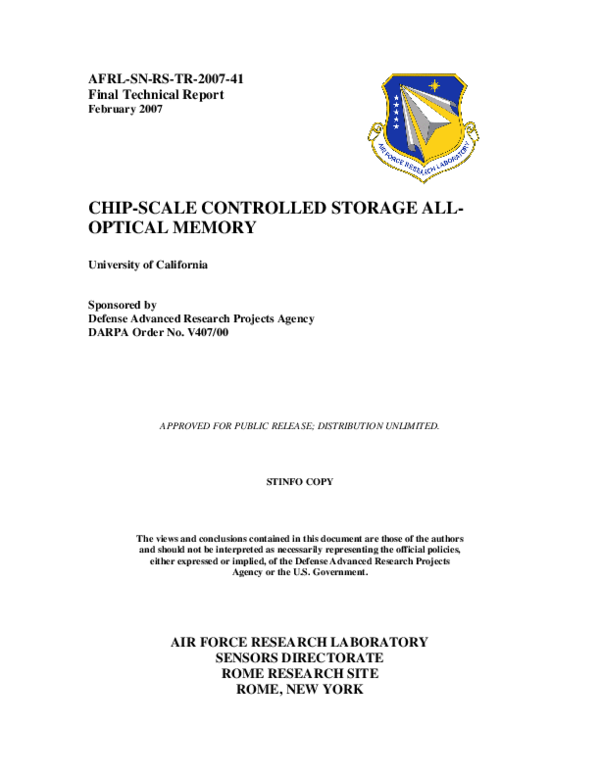 (PDF) Chip-Scale Controlled Storage All-Optical Memory